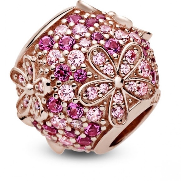 Jewelry | Pandora Pink Pave Daisy Flower Charm | Poshmark